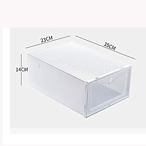 TAZSJG Foldable Clear Shoes Box Storage Shoe Box Drawer Organizer Household DIY Shoe Box Drawer Divider Home Storage Stacking (Color : F)