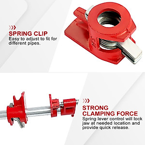 FLKQC Wood Gluing Pipe Clamp Set, Heavy Duty Cast Iron Quick Release Pipe Clamps for Woodworking, Pipe Clamps Quick Release for Woodworking, Carpentry, Home Improvement, and DIY Projects (6, 3/4")