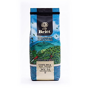 Café Britt® - Costa Rican Montecielo, Coffee From Tarrazu (12 oz.) (3-Pack) - Whole Bean, Arabica Coffee, Kosher, Gluten Free, 100% Gourmet & Medium Dark Roast