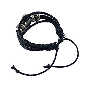 TV Movie Bracelet Charm, Horror Halloween Leather Bangle Gift for Women, Men