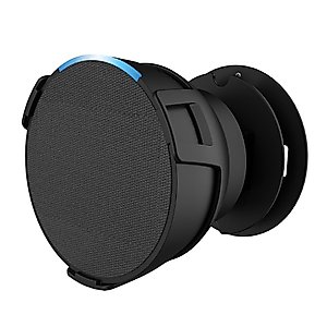 sikiwind Smart Speaker Holder, Wall-Mounted Speaker Holder Bracket Space Saving Speaker Box Storage Rack Prevent Falling Home Decoration Built-in Cable Management for Amazon Echo Pop