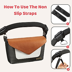 Non Slip Stroller Organizer With Brown Cover