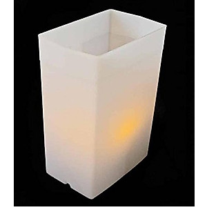 FLIC Electric Luminaria Light Set - Hard Plastic Reusable Luminary Outdoor Pathway Lights - Weather Proof - Compatible w/ Rc Luminary Sleeves (White)