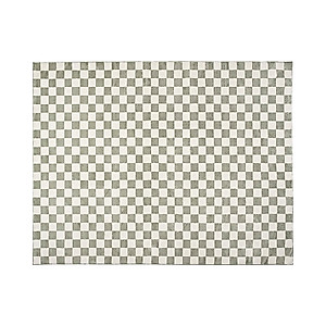 Revival Rugs Gambit 8'x10’ Checkered Rug Washable Area Rug for Living Room Bedroom - 100% Recycled Oeko-TEX Certified, Medium Pile, Green, Beige