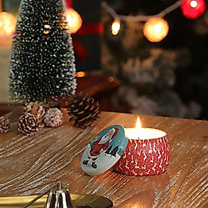 Christmas Scented Candles Gifts Sets for Women, Aromatherapy Candle for Home Scented, 5.65oz Soy Wax Portable Travel Tin Jar Candles for Mother Birthday Bath Yoga, 4 Pack