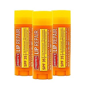 O'Keeffe's Lip Repair SPF 35 Lip Balm Stick, (Pack of 3)