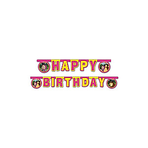Procos 86564 – "Happy Birthday" Banner Masha and the Bear, 2.4 m, Multi-Colour