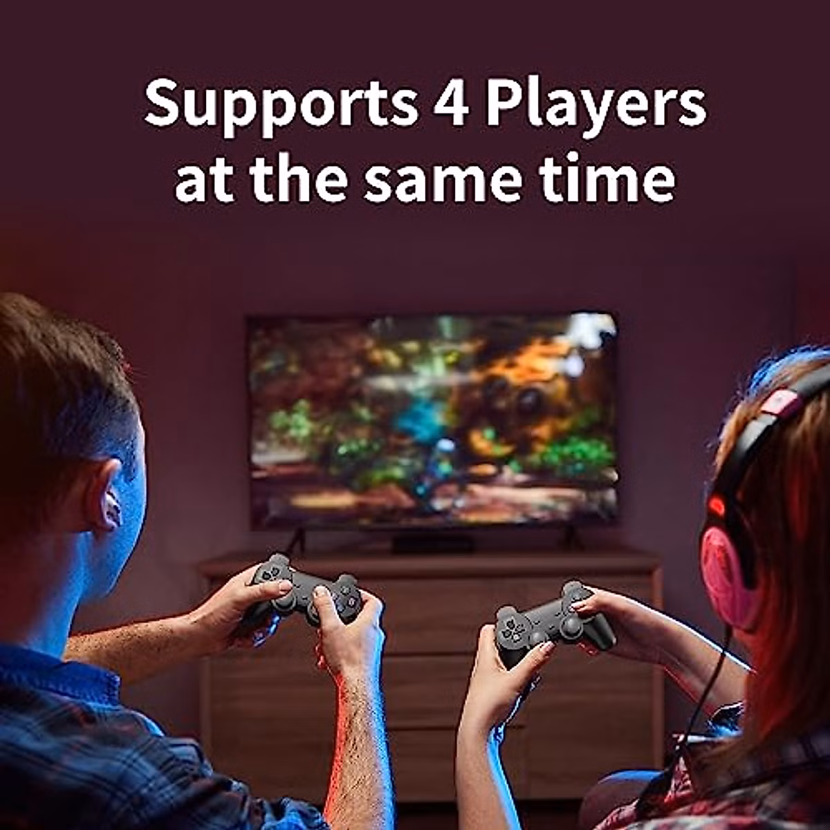 GD20 Game Stick 64G Built in 30,000+ Games, Dual 2.4G Wireless Controllers, Video Game Consoles for 4K 60fps HDMI Output with 20+ Emulators