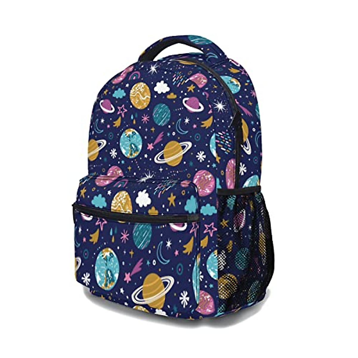 System Planets Backpack Galaxy Space Bookbag Laptop Bag Casual Hiking Travel Daypack Adjustable Strap Schoolbag for Boys Girls Teen