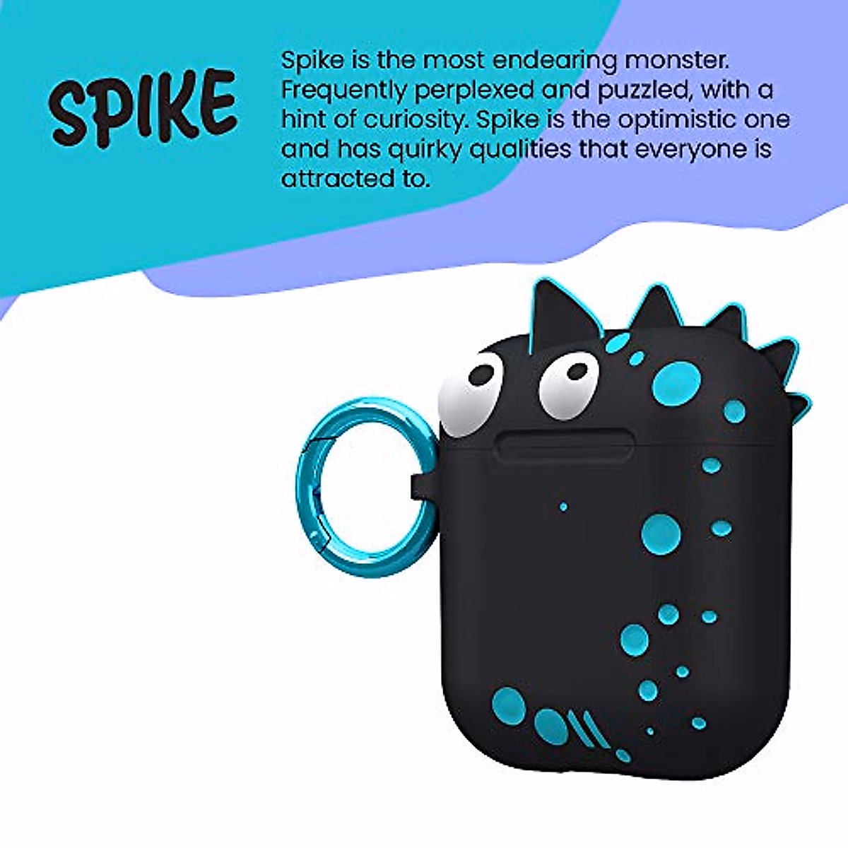 Case-Mate - Case for Airpods 1-2 - Creature PODS - Silicone - Compatible with Apple AirPods Series 1 and 2 - Spike