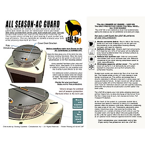 AC Guard All Season LEAF-86 -AIR Conditioner Cover 24" for Outside