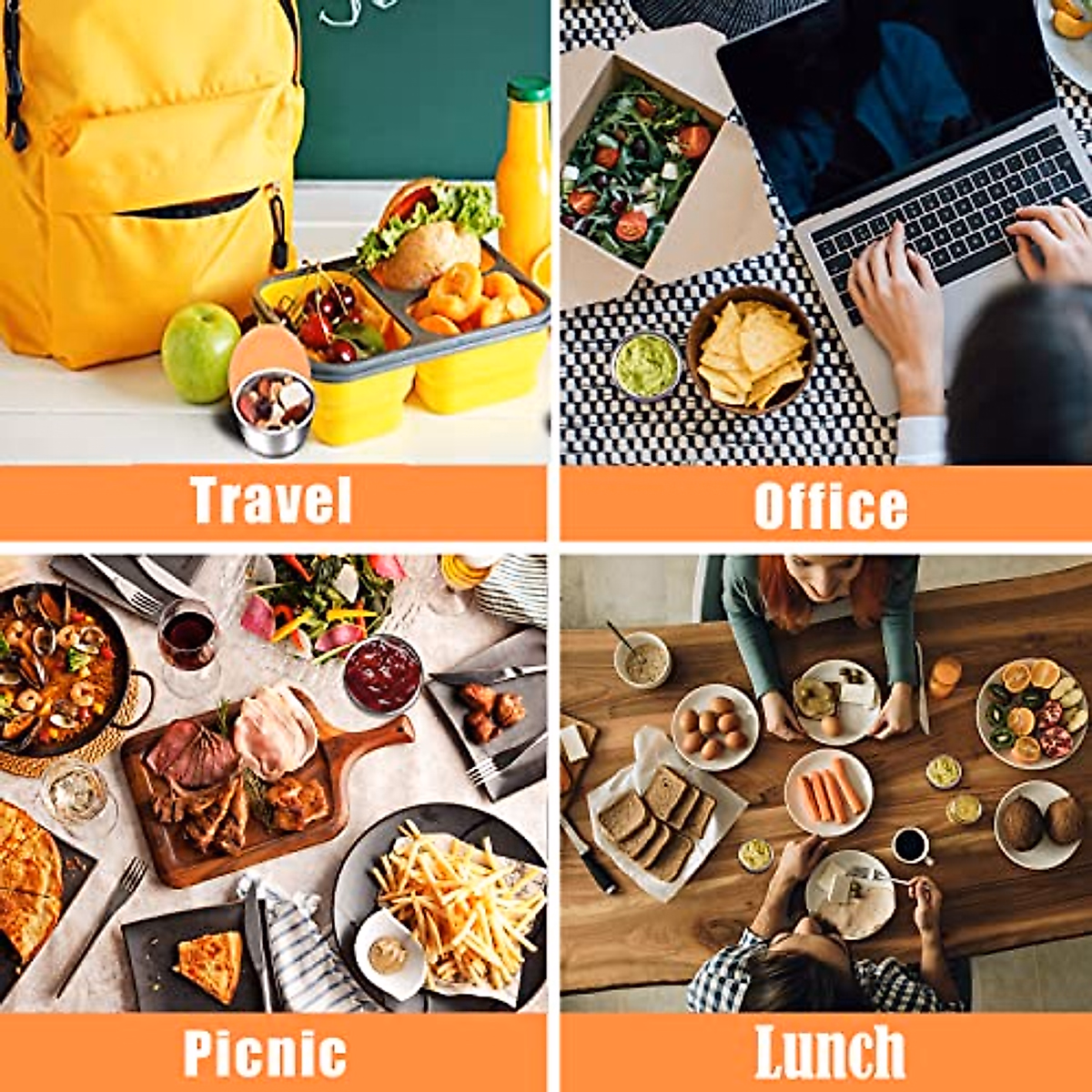 EFOBO 6 Piece Salad Dressing Container To Go, 1.7oz Reusable Small Containers with Lids, Fits in Bento Box for Lunch, Stainless Steel Leakproof Condiment Cup, Easy Open, Dipping Sauce Cups