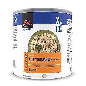 Mountain House Beef Stroganoff with Noodles | Freeze Dried Survival & Emergency Food | #10 Can & Homestyle Chicken Noodle Casserole | Freeze Dried Survival & Emergency Food | #10 Can
