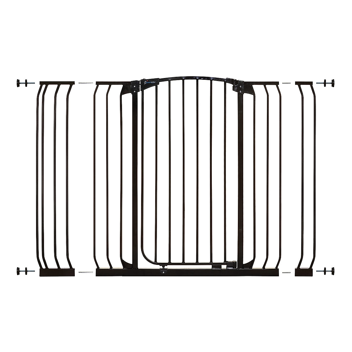 Dreambaby Chelsea Extra-Tall Auto-Close Security Baby Safety Gate-Black-with Extensions, Black, 28-42.5"