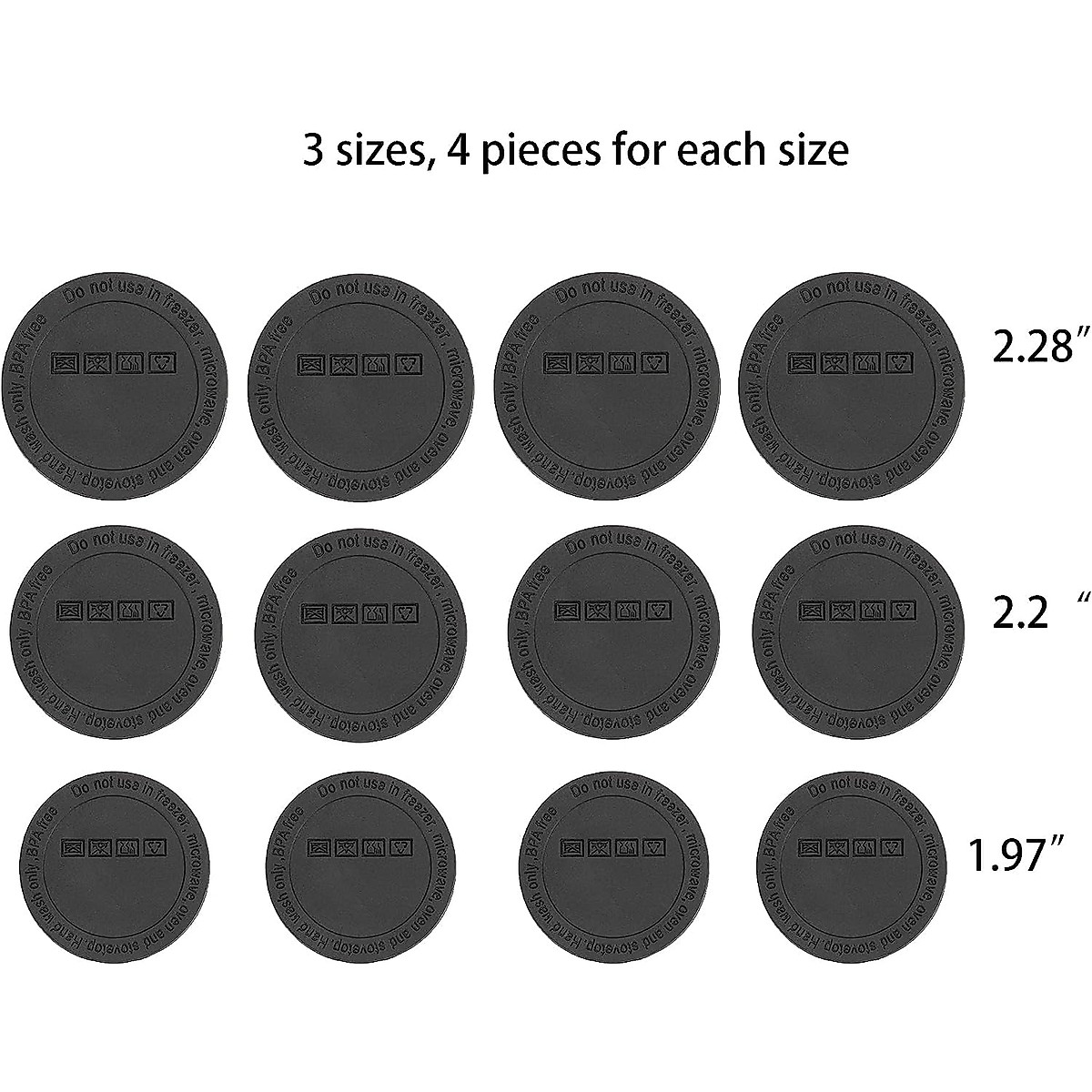 Dielianyi 14PCS Rubber Bottom for Sublimation Tumblers Anti-Slip Self Adhesive Skinny Bottom Wine Straight Tapered Mason Jar 12oz/15oz/17oz/20oz/30oz, Black