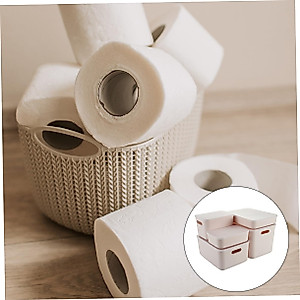 DOITOOL 5 Pcs Box Storage Box Glove Box Storage Box Plastic Storage Box Clothes Storage Bins Plastic Boxes with Lids Desk Organizer Basket Cosmetic Storage Plastic Storage Case Utility Box