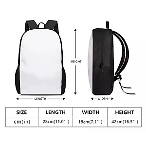 Rabbit Design Backpack Boys Cute Animal Bookbag Womens Travel Daypack with Lunch Bag