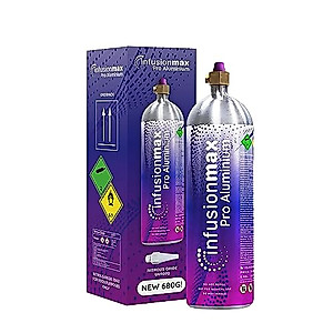 InfusionMax Aluminum Cream Chargers - 680G Disposable Nitrous Oxide Tank for Whipped Cream Dispenser - Imported European Quality Whipped Cream Canister (1-Pack)