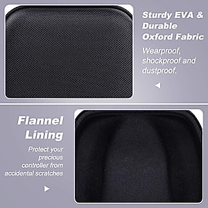 MoKo Case for PS5 Controller, Xbox Series X/S, EVA Carrying Case Game Controller Holder Heavy Duty Protective Cover Hard Shell for Sony PlayStation 5 Wireless Controller 2020, Black