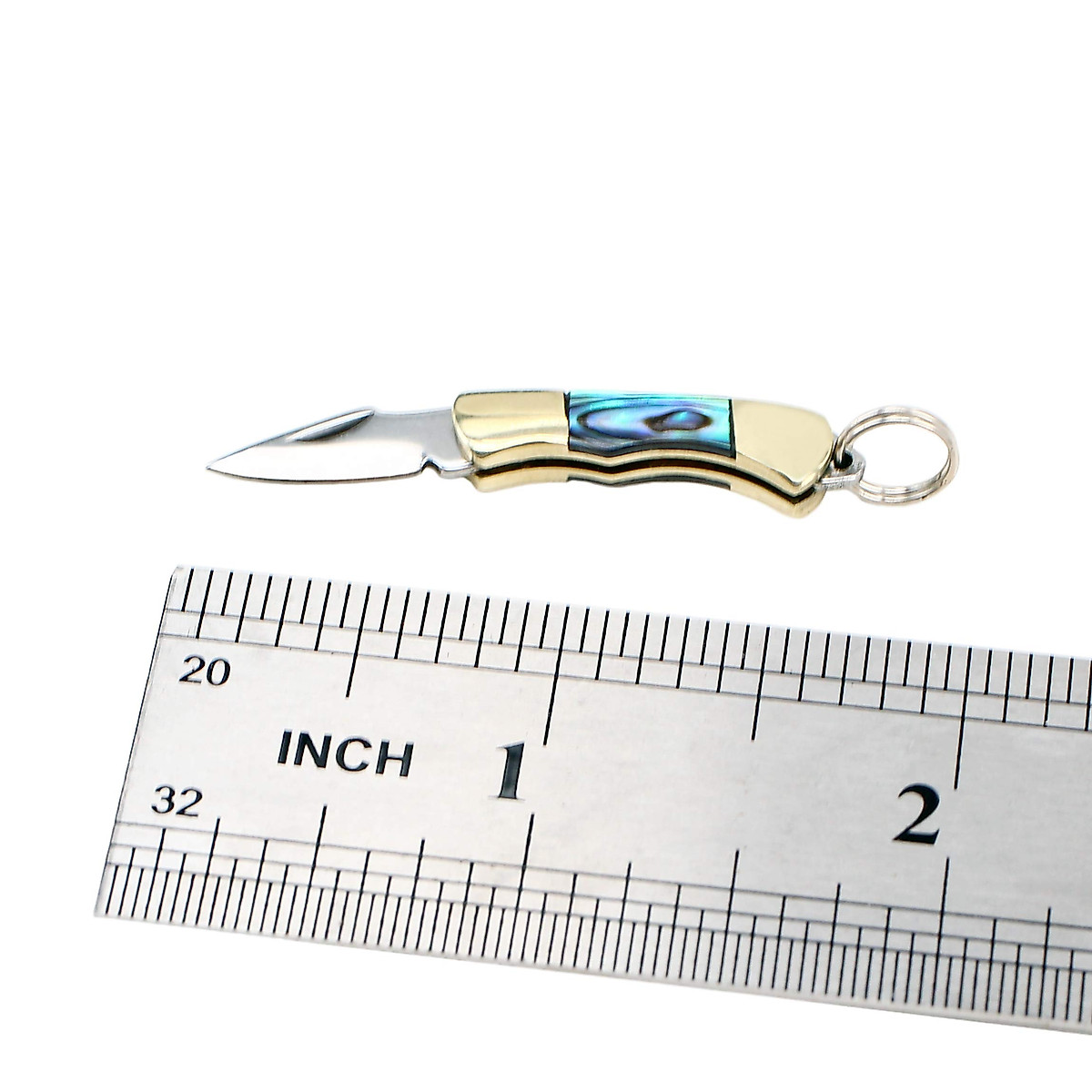 Tiny Folder Miniature Gadgets Collection Knife, Eastern Delights Pocket Smallest Multi Tool (Green Shell)