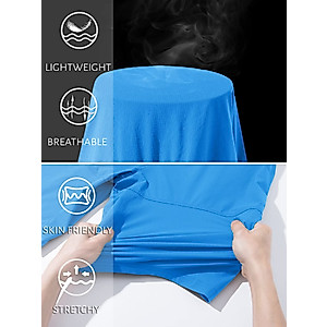 MAGCOMSEN Golf Shorts Men Stretch Hiking Quick Dry Shorts Cargo Shorts Outdoor Fishing Shorts Azure,36