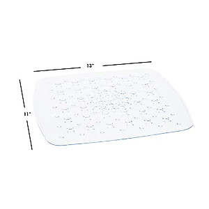 Home Basics Sink Mat, 13" x 11" x .75", Clear