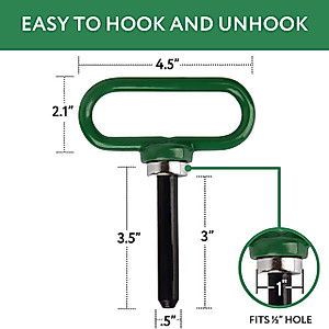 Magnetic Hitch Pin - Lawn Mower Trailer Hitch Pins - Ultra Strong Neodymium Magnet Trailer Gate Pin for Simple One Handed Hook On & Off - Securely Hitch Lawn & Tow Behind Attachments