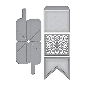 SPELLBINDERS PAPERCRAFTS, INC SHAPEABILITIES Dies BANR, 3D Interactive Pivot Banner