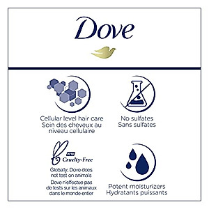 Dove Hair Therapy Conditioner Strength & Fullness Boost Strengthening Treatment for Thin, Fine Hair Sulfate Free Conditioner for 2X Visibly Fuller, Thicker Hair 33.8 oz