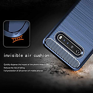 Osophter for LG V60 ThinQ Case,LG V60 Case Shock-Absorption Flexible TPU Rubber Full-Body Protective Phone Cover for LG V60 ThinQ(Blue)