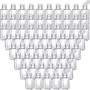Boao 30 Pcs 1 oz/30 ml Portable Travel Bottle Clear Plastic Empty Bottle Refillable Reusable Containers for Travel Outdoor Camping Business Trip