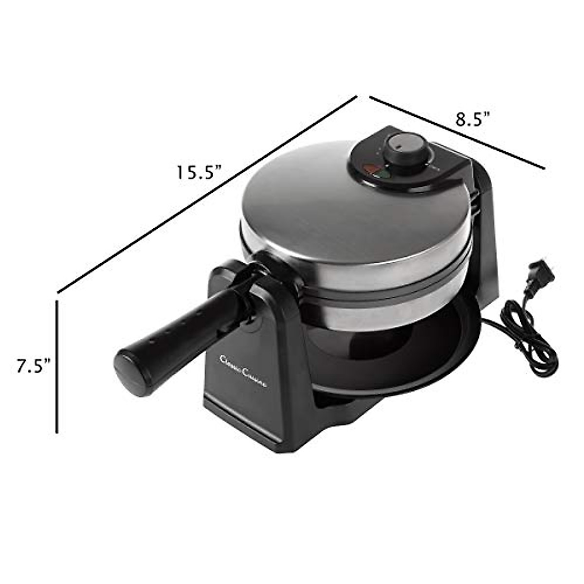 Classic Cuisine 180-Degree Rotating Waffle Iron