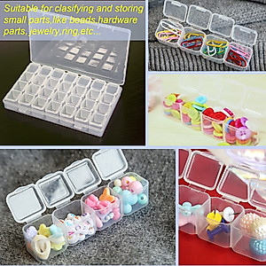 Ecurfu 84 Slots Diamond Painting Storage Containers, 28 Girds 3 Pack, Bead Storage Containers, Diamond Art Organizer Box, Diamond Painting Accessories, Embroidery Storage with Label Stickers