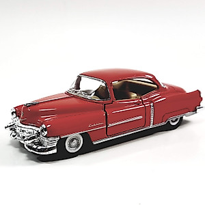 Kinsmart Cadillac Series 62 1953 Cherry Red 2 Door Coupe 1/43 O Scale Diecast Car