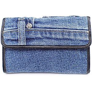 Bijoux de Ja Small Trifold Money Coin ID Window Card Holder Organizer Compact Wallet Purse for Women