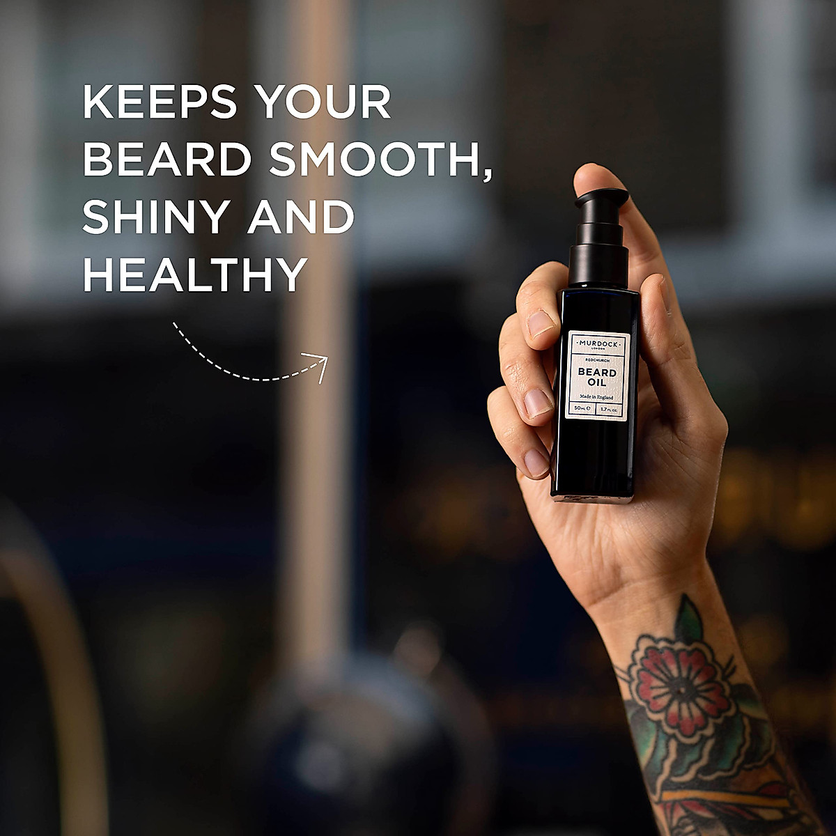 Murdock London Beard Oil for Men - Natural Scent Beard Oil for Healthy growth & Nourishment - Provides Glossy finish - 50 ml