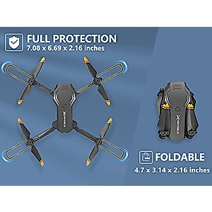 Heygelo S90 Drone with Camera for Adults, 1080P HD Mini FPV Drones for Kids Beginners, Foldable RC Quadcopter Toys Gifts for Boys Girls with Altitude Hold, Voice/Gesture Control, 3 Speeds, 2 Batteries