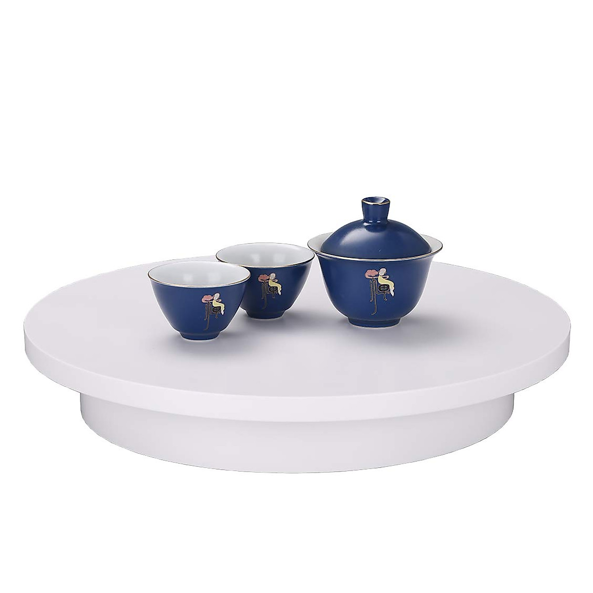 ComXim Professional 360 Degree Photography Turntable for Product Photography, 15.8in(40cm) Diameter,Automatic Remote Control Angle,Speed,Direction, Various Rotation Mode (White)