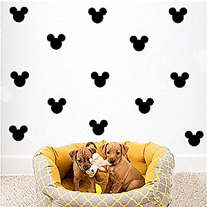HORNO Cartoon Wall Sticker,Cute Animal Wall Art Easy Removable(Black)