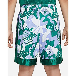 Nike Big Boys' Dri-FIT Elite Basketball Shorts (Large, Light Thistle/Malachite/White)