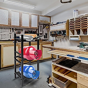 Yeeoy Refrigerant Cylinder Rack with 2x30lb and Other 2 Saving Space, Stable Refrigerant Tank Rack, Cylinder Tank Rack for Gas Oxygen Nitrogen Acetylene Storage