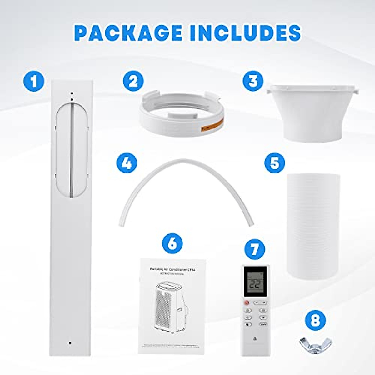 GAOMON 14,000 BTU Portable Air Conditioner, 3-in-1 Portable AC Unit with Fan & Dehumidifier Cools up to 700 sq. ft, Room Air Conditioner with 24 Hour Timer & Remote Control, Window Mount Kit