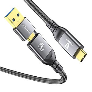 GiGimundo 20Gbps PD100W 5A Fast Charging Cable 3.3 ft, USB 3.2 Gen 2x2 Cable Compatible with Thunderbolt 3, Support 4K 60Hz Video Output, for Laptop, MacBooks, iPad Pro, Phones, Docking etc