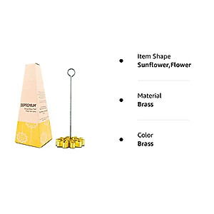 Dok Jok Brass Mold Thai Dessert Maker - Large Rosette Lotus Flower Cookie Mold with Handle Diameter By DDPremium 4.13 Inch