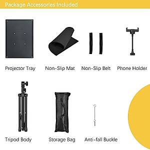 ESDDG Projector Stand Tripod, 23" to 63" Laptop Stand with Tripod Music Stand Tripod for Camera Portable Tripod with Adjustable Height, Projector Tripod Stand