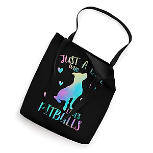 Just a Girl Who Loves Pitbulls Themed Cute Pitbull Lover Tote Bag
