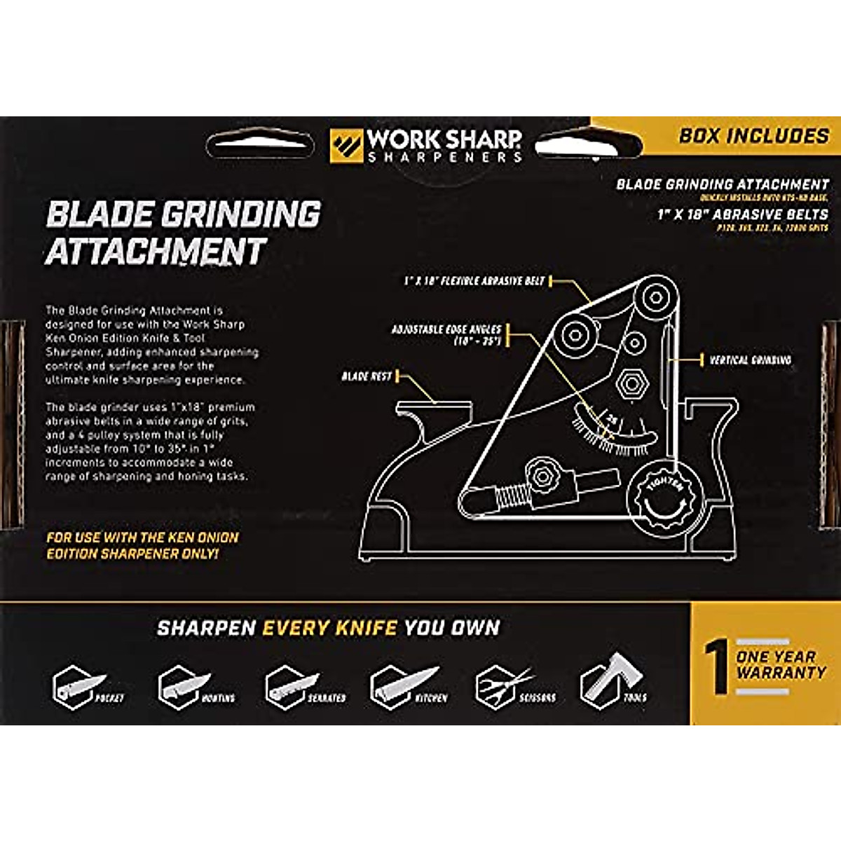 Work Sharp WSSAKO81112 Blade Grinder Attachment for Ken Onion Edition Knife and Tool Sharpener