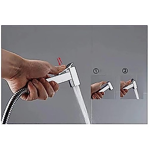 ifgswopq Handheld Bidet Sprayer for Toilet,Bidet Sprayer Wall Mount,Bidet Sprayer Washbasin,Bidet Sprayer for Toilet from Sink,All Copper Multi-Function Pressurized Flushing,Golden B (Gun G