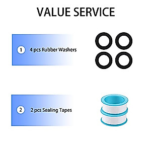 Jeeker Garden Hose Repair Kit, Zinc and Aluminum Male and Female Hose End, Suitable for 3/4 Inch and 5/8 Inch Garden Hoses (2Sets)(2Female+2Male)