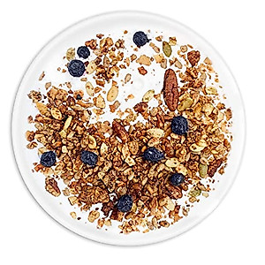 Low Karb NuTrail, Keto Blueberry Nut Granola Healthy Breakfast Cereal, Low Carb Snacks & Food, Almonds, Pecans, Coconut and More, 3 g Net Carbs, 1.37 lb, 22 Oz